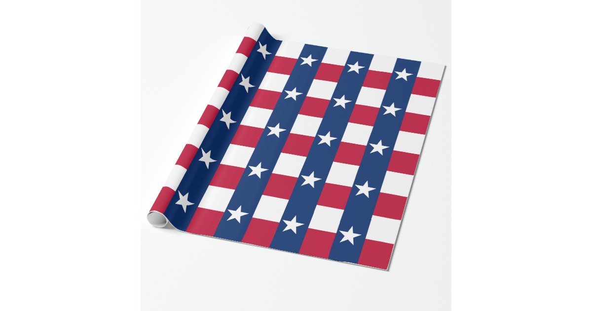 Wrapping paper with Flag of Texas | Zazzle