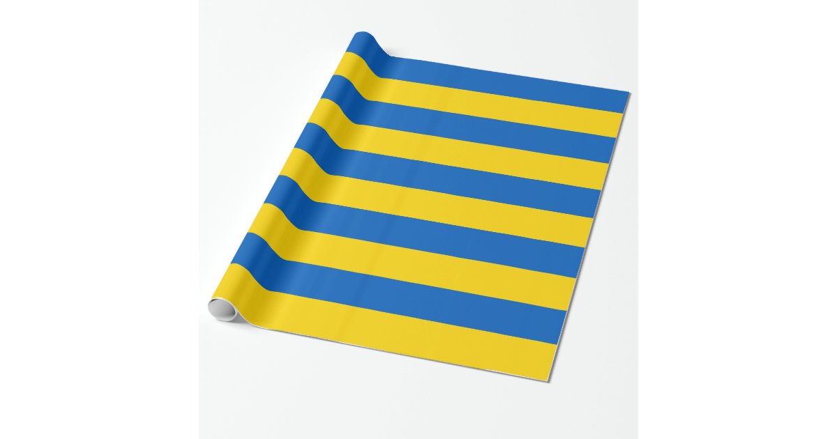 Wrapping paper with Flag of Ukraine | Zazzle