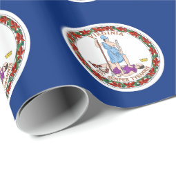 Wrapping paper with Flag of Virginia | Zazzle