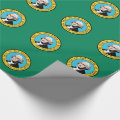 Wrapping paper with Flag of Washington State | Zazzle