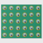 Wrapping paper with Flag of Washington State | Zazzle