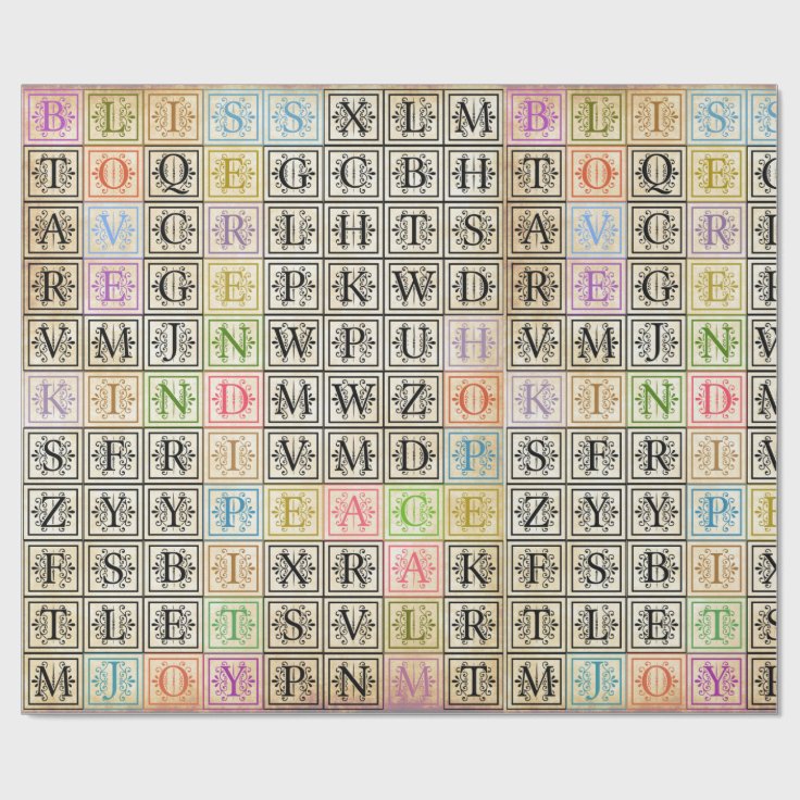 wrapping paper with motivational words | Zazzle