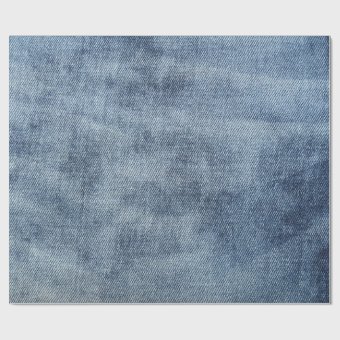 Wrapping paper with natural blue jeans, denim | Zazzle