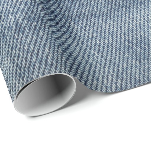 Wrapping paper with natural blue jeans, denim | Zazzle
