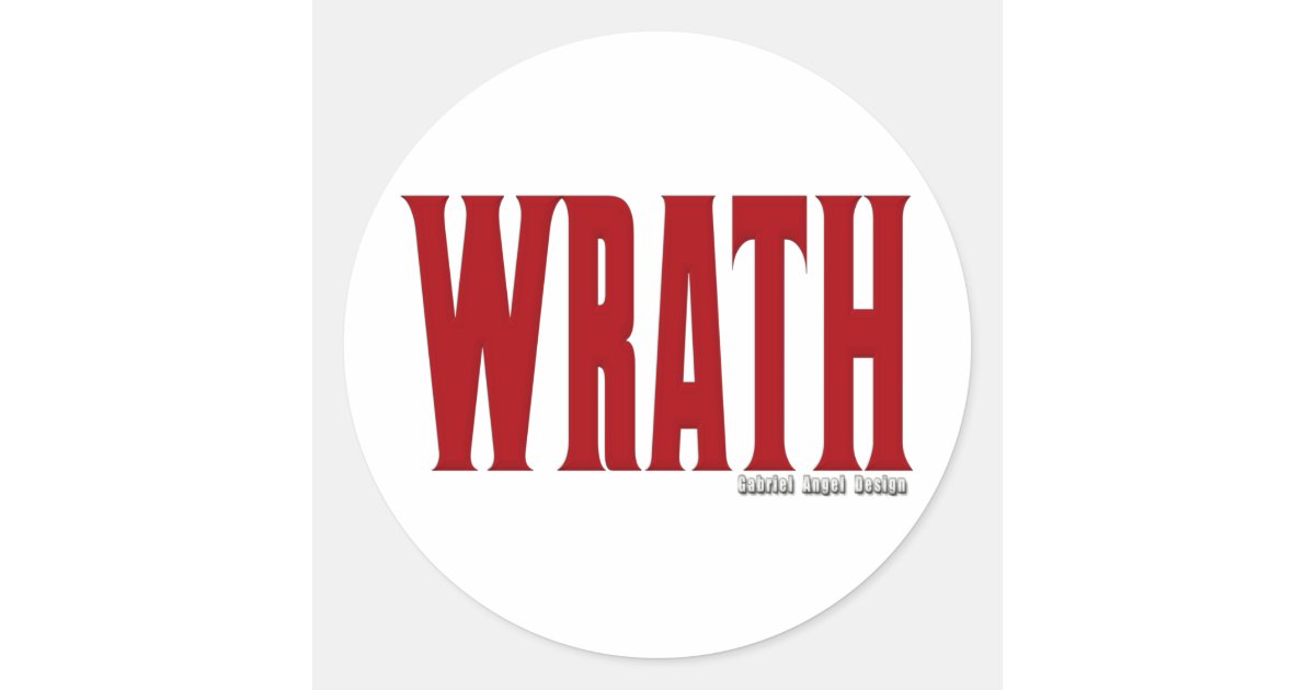 Wrath Logo Classic Round Sticker | Zazzle
