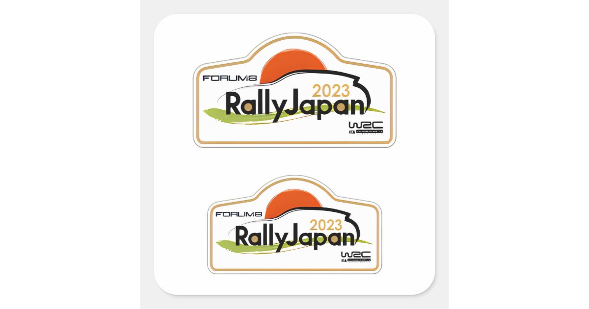 WRC Rally japan car racing motorsport Championship Square Sticker | Zazzle