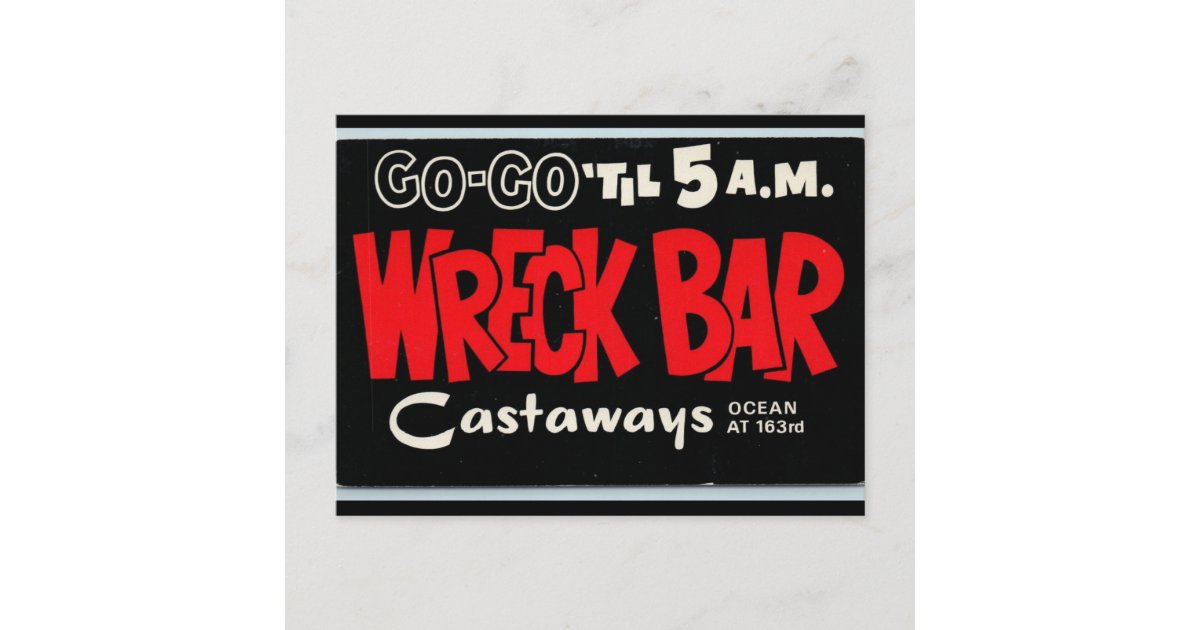 WRECK BAR THE CASTAWAYS MIAMI BEACH POSTCARDS | Zazzle