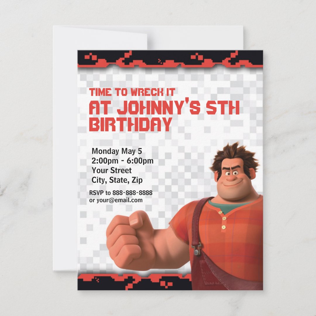 Wreck-It Ralph Birthday Invitation | Zazzle