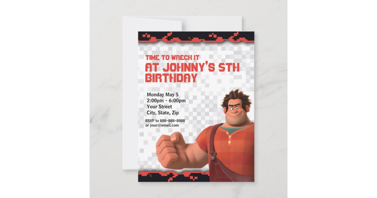 Wreck-It Ralph Birthday Invitation | Zazzle
