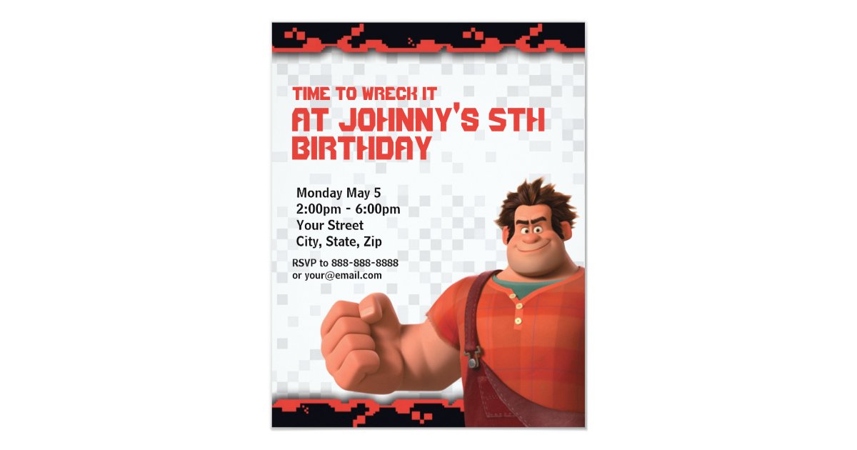 Wreck-It Ralph Birthday Invitation | Zazzle.com