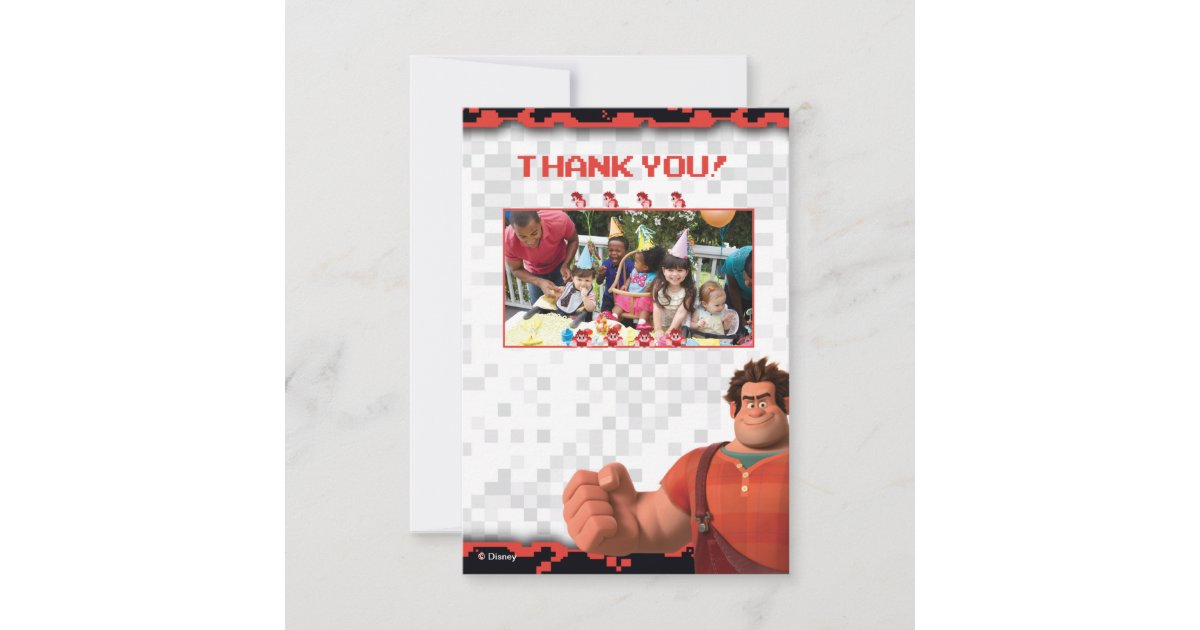 Wreck-It Ralph Birthday Thank You Cards | Zazzle