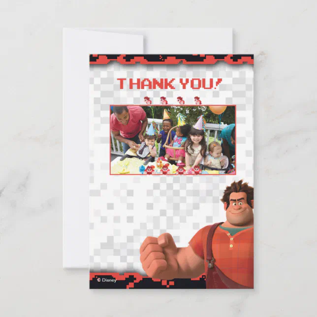 Wreck-It Ralph Birthday Thank You Cards | Zazzle