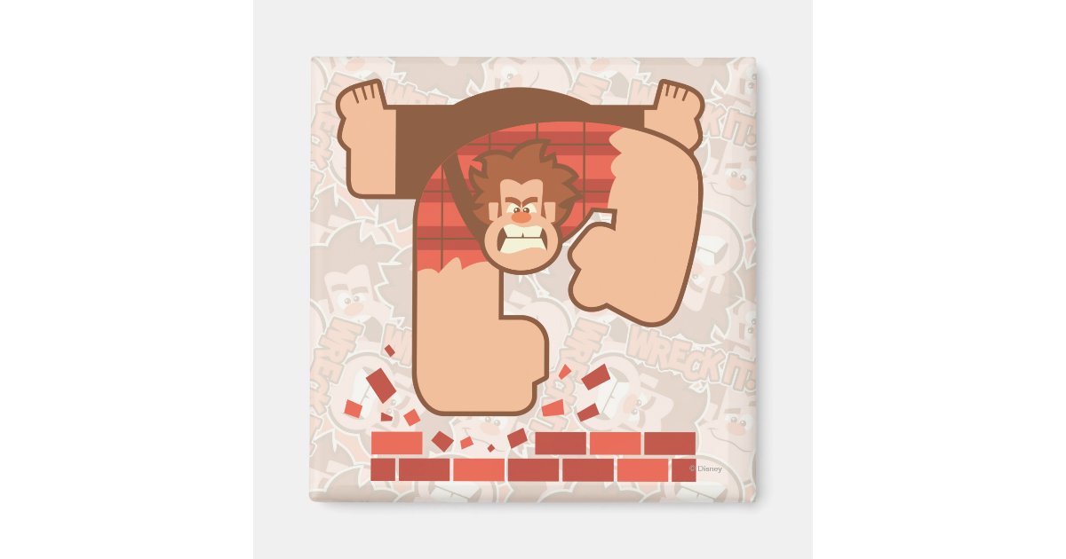 Wreck it Ralph Pounding Bricks Magnet | Zazzle
