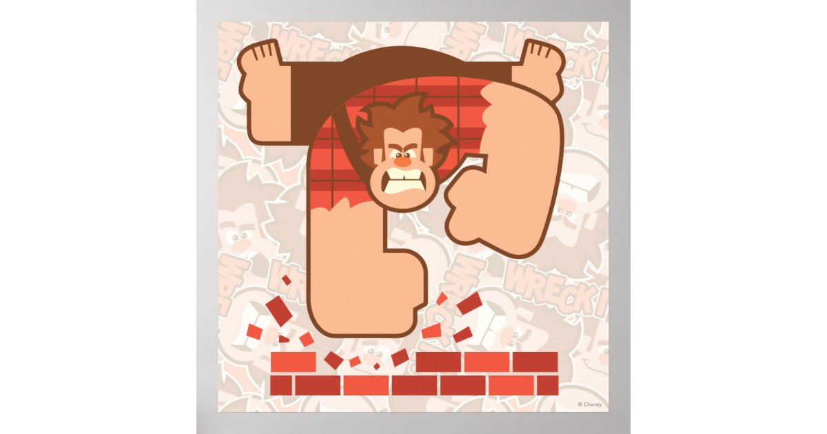 Wreck it Ralph Pounding Bricks Poster | Zazzle