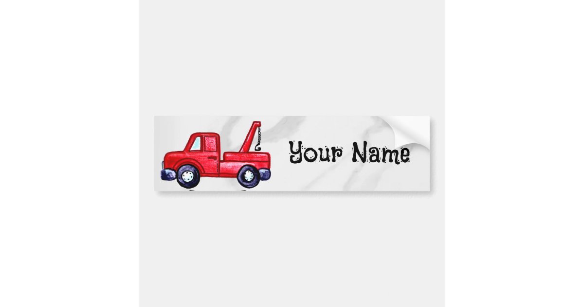 Wrecker Tow Truck Bumper Sticker | Zazzle