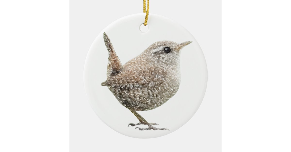 Wren Ceramic Ornament | Zazzle