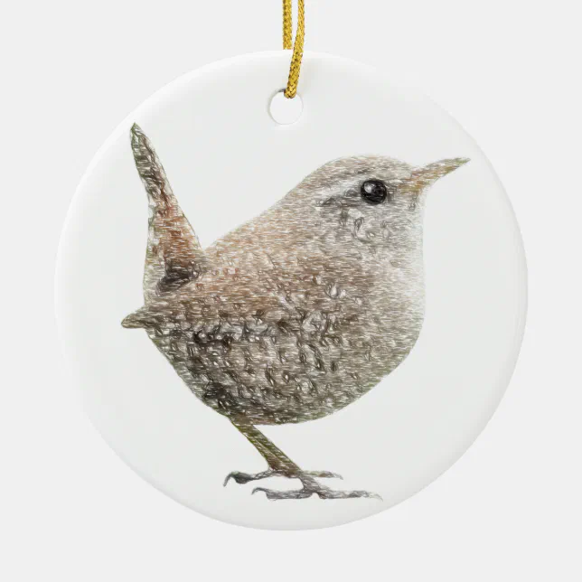Wren Ceramic Ornament | Zazzle