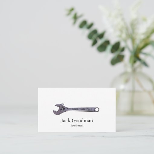 wrench business card | Zazzle