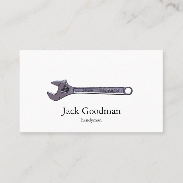 wrench business card | Zazzle