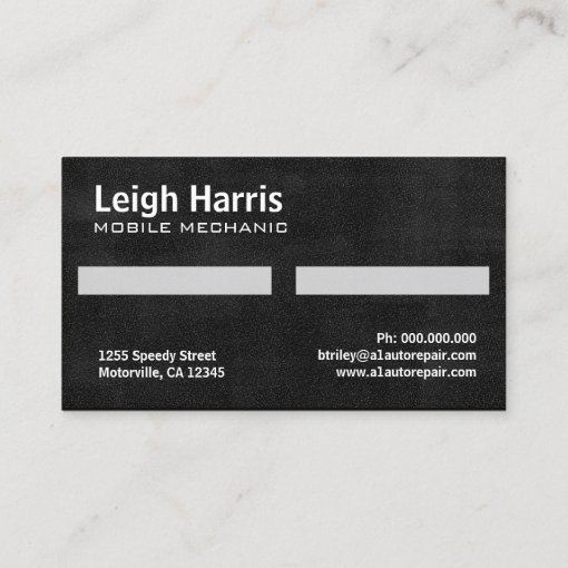 Wrench Mobile Mechanic Auto Repair Black Standard Business Card | Zazzle