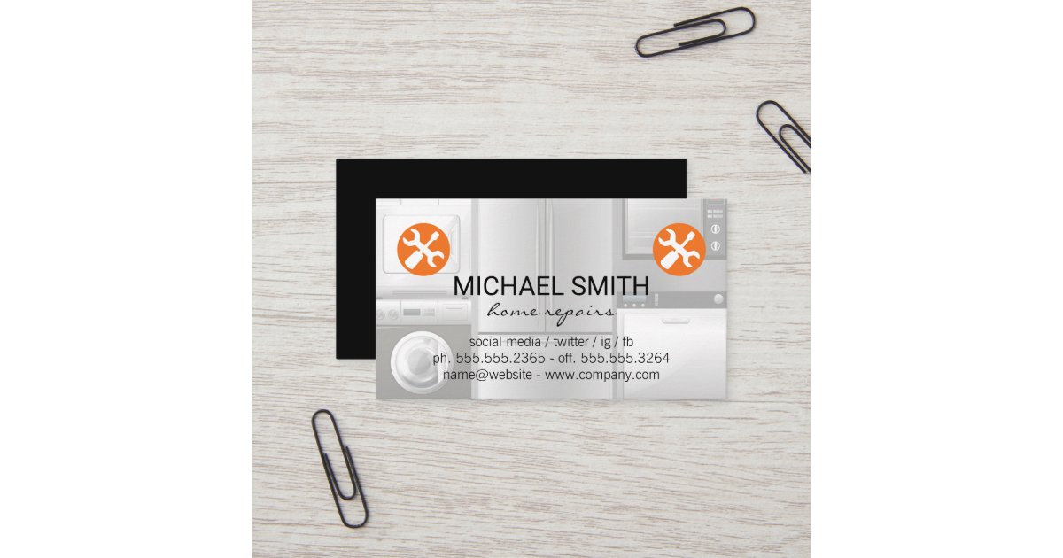 Wrench Screw Driver | Appliances Business Card | Zazzle