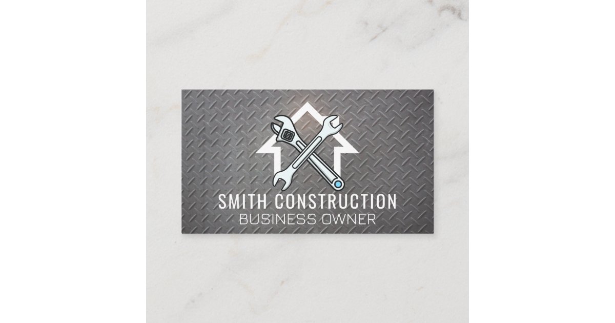 Wrenches | Home | Metallic Background Business Card | Zazzle