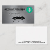 Wrenches | Metallic | Car Diagram Business Card | Zazzle