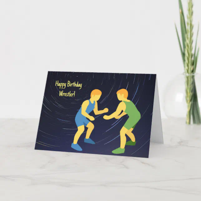 WRESTLER BIRTHDAY CARD | Zazzle