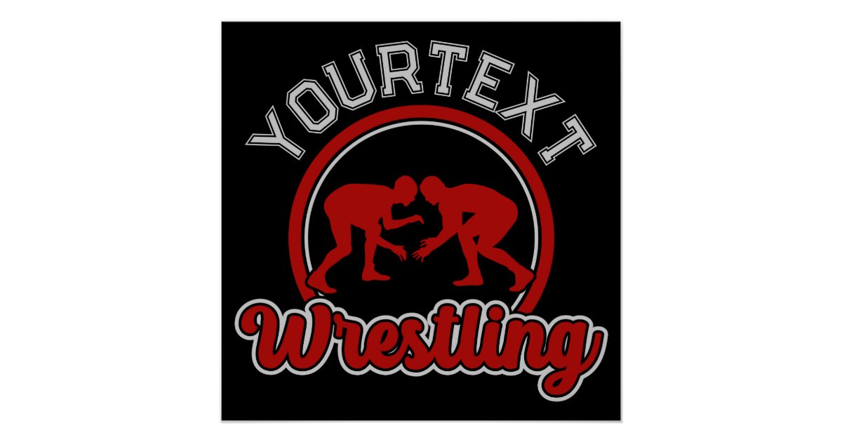 Wrestling ADD NAME Grapple Champion Team Player Poster | Zazzle