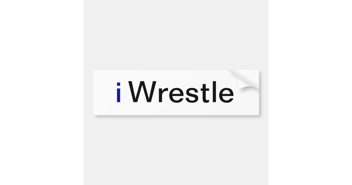 Wrestling Bumper Sticker | Zazzle