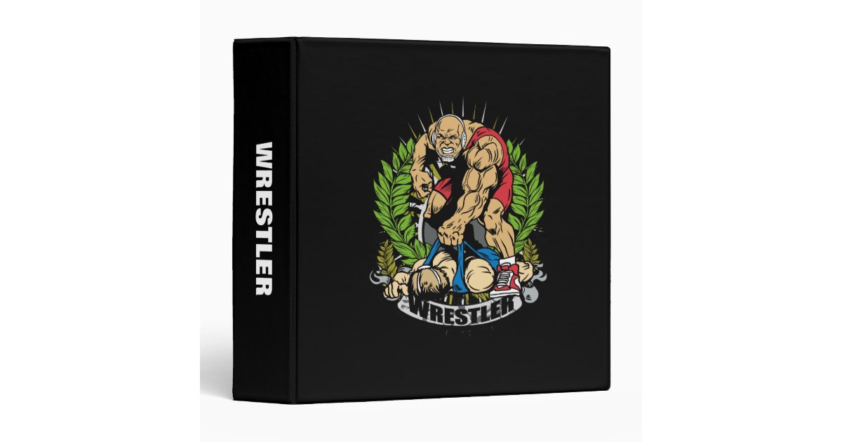 Wrestling Champ 3 Ring Binder | Zazzle