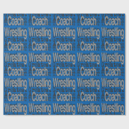 Wrestling Coach Extraordinaire Wrapping Paper | Zazzle