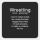 Wrestling Definition Fight Wrestle Martial Art Square Sticker | Zazzle