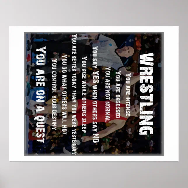 Wrestling - On a quest Poster | Zazzle