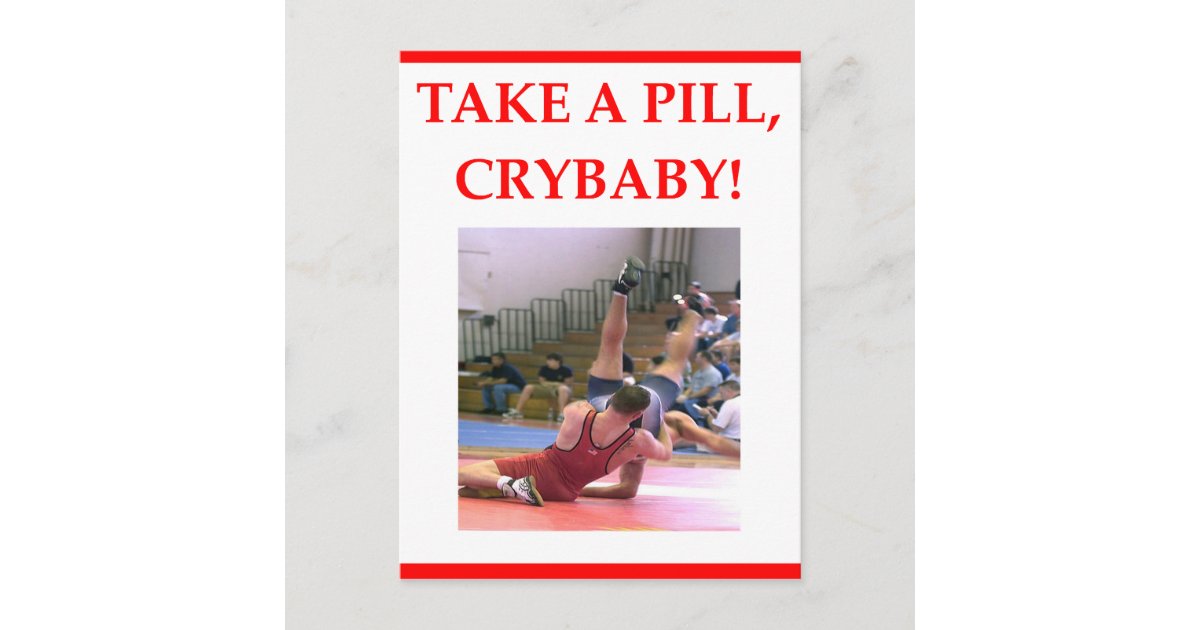 wrestling postcard | Zazzle
