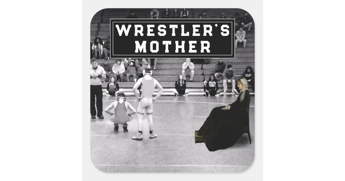 Wrestling Sports Humor Square Sticker | Zazzle
