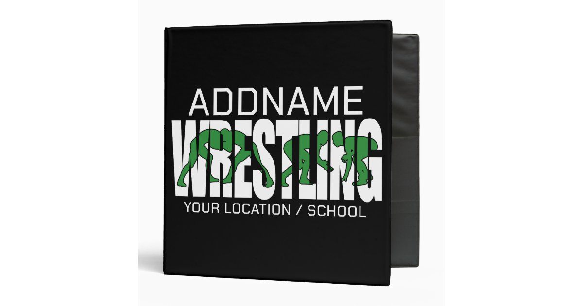 Wrestling Team ADD TEXT School Athlete Wrestler 3 Ring Binder | Zazzle