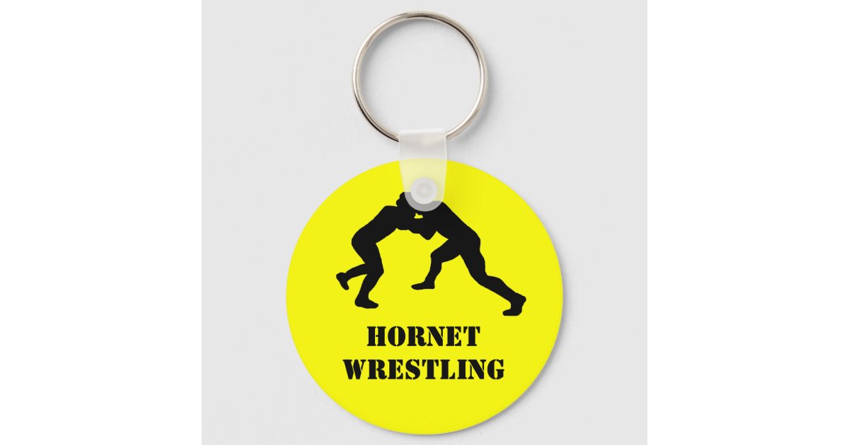 Wrestling team keychain | Zazzle