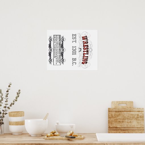 Wrestling Warning Poster | Zazzle