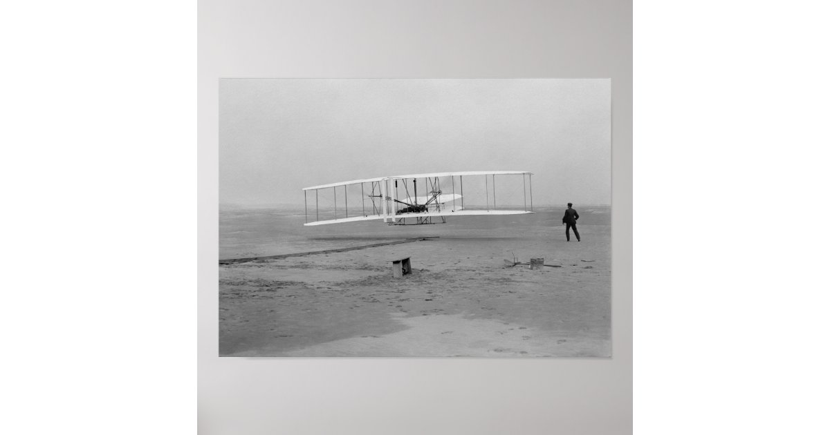 Wright Brothers First Flight Poster | Zazzle