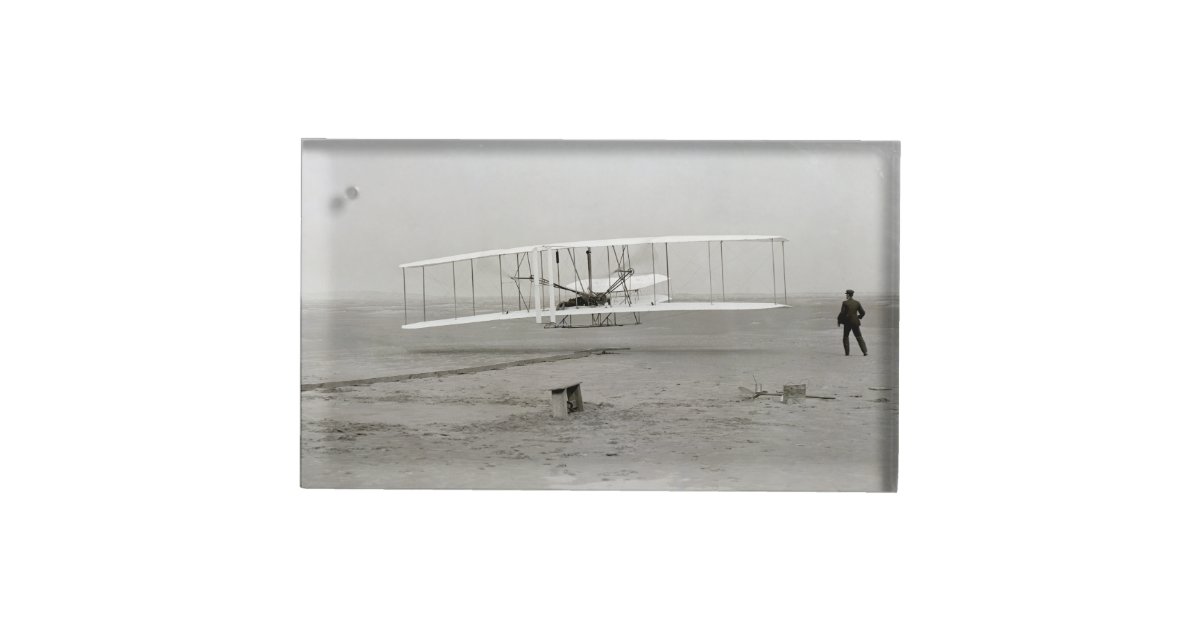 Wright Brothers Flyer First Plane Flight Aviation Place Card Holder ...