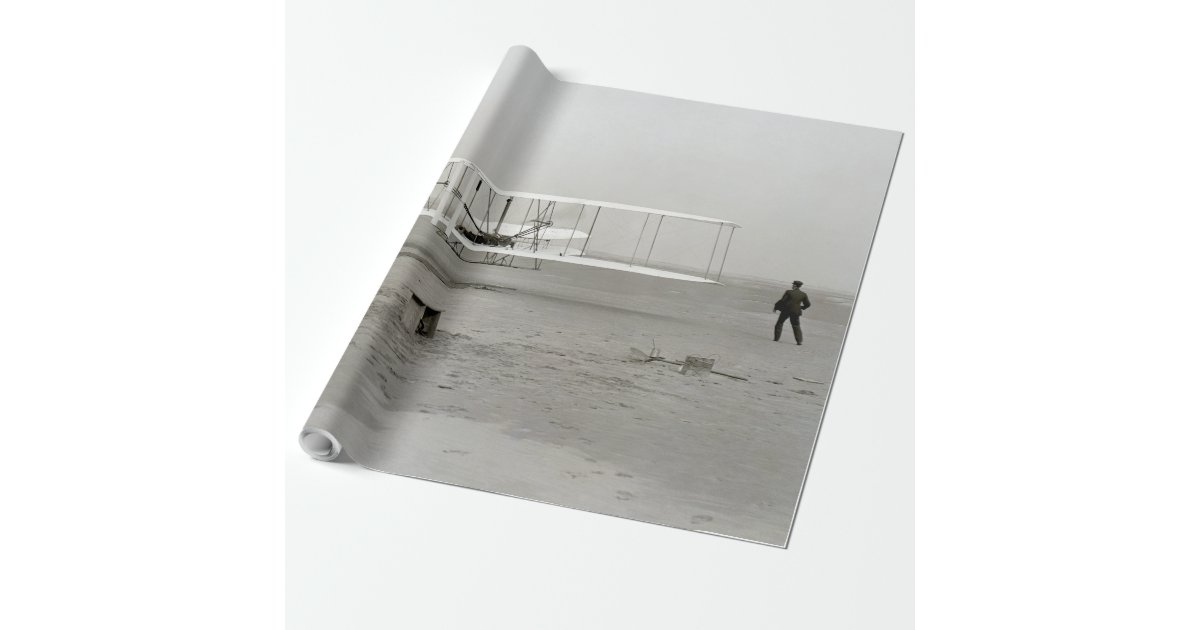 Wright Brothers Flyer First Plane Flight Aviation Wrapping Paper | Zazzle