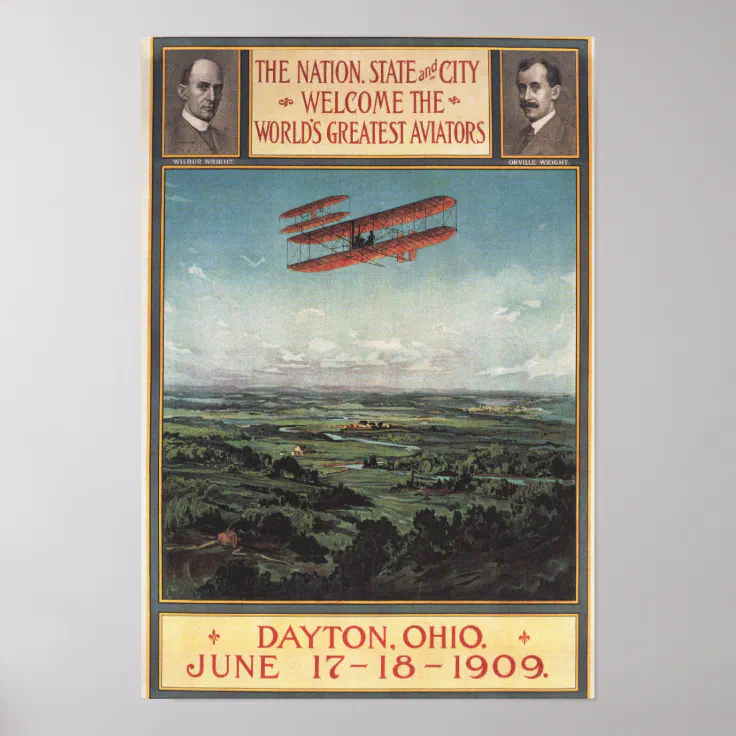 Wright Brothers Plane Poster | Zazzle