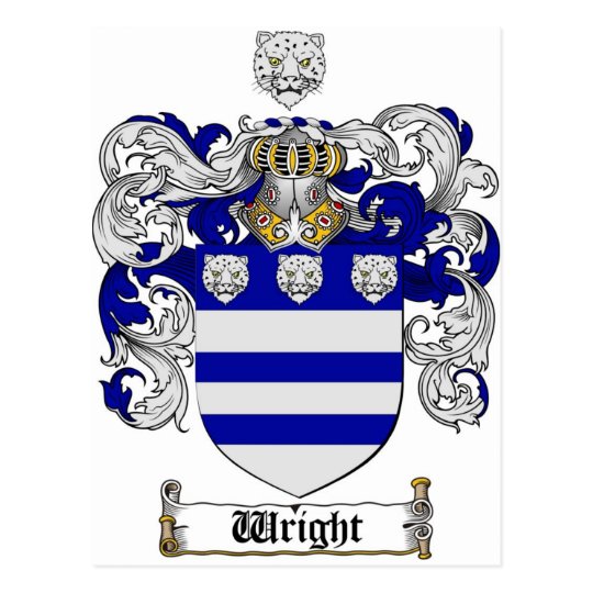 Wright Coat of Arms / Wright Family Crest Postcard | Zazzle.com