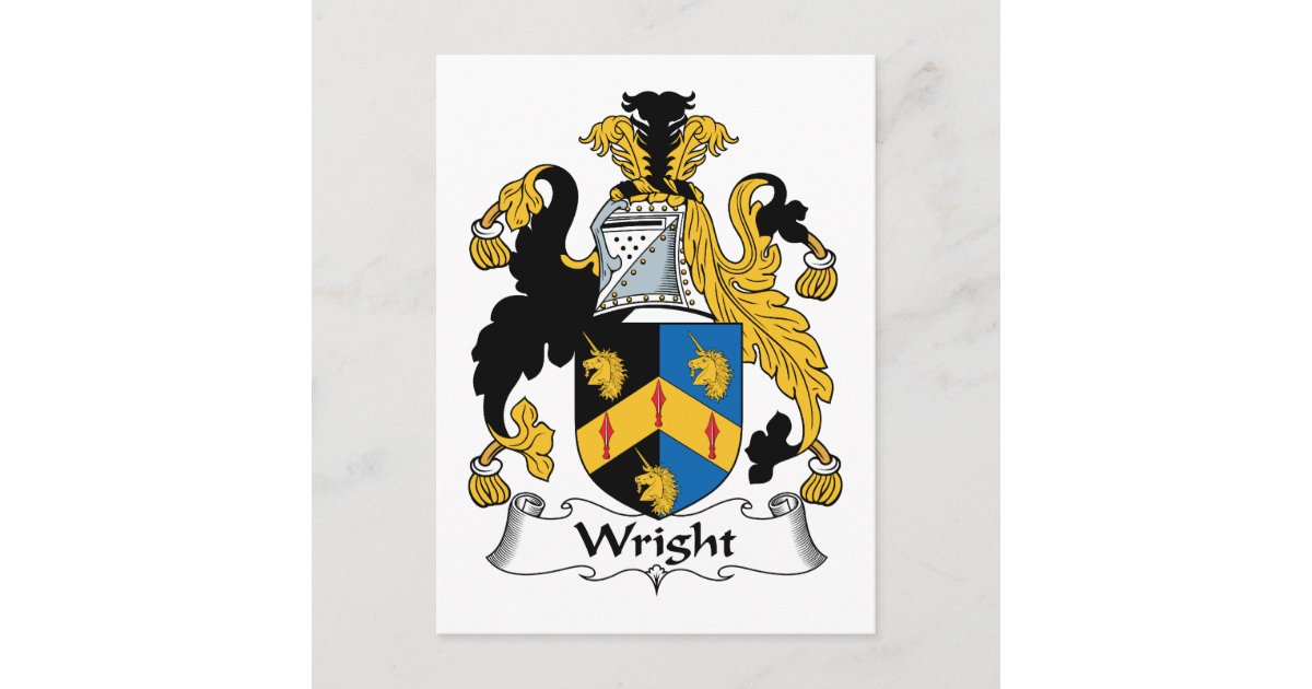 Wright Family Crest Postcard | Zazzle