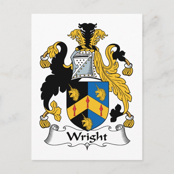 Wright Family Crest Postcard | Zazzle.com