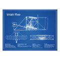 Wright Flyer- Airplane Blueprint Drawing Plans AD Photo Print | Zazzle