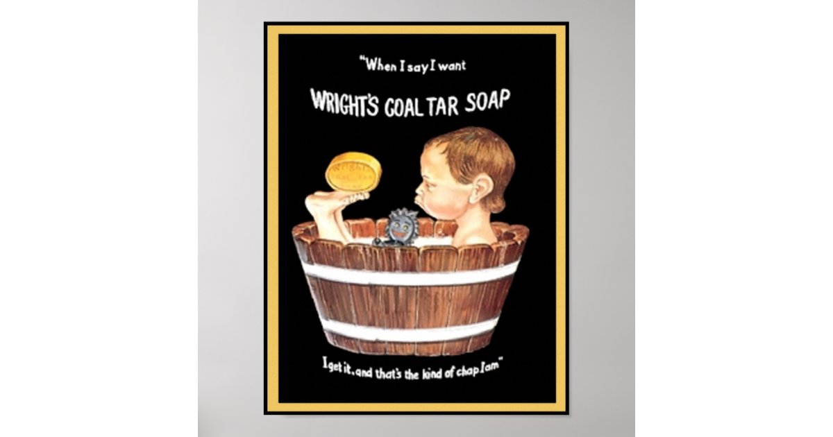 Wright's Coal Tar Soap Poster | Zazzle