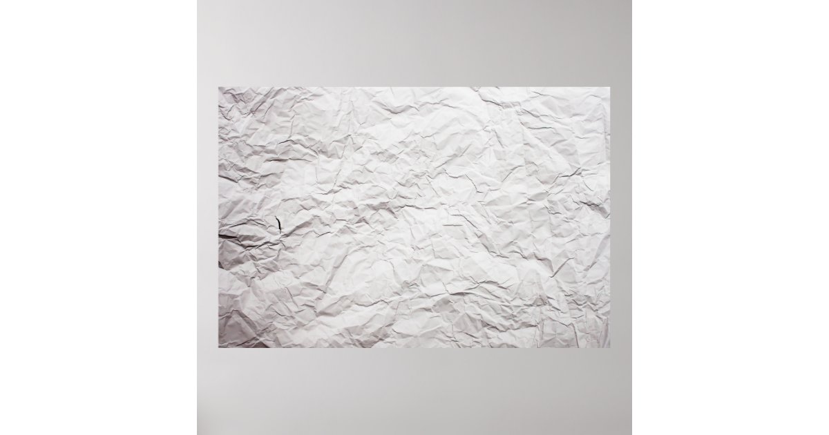 Wrinkled paper texture poster | Zazzle