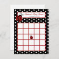 Writable Bingo Card Red Ladybug | Zazzle